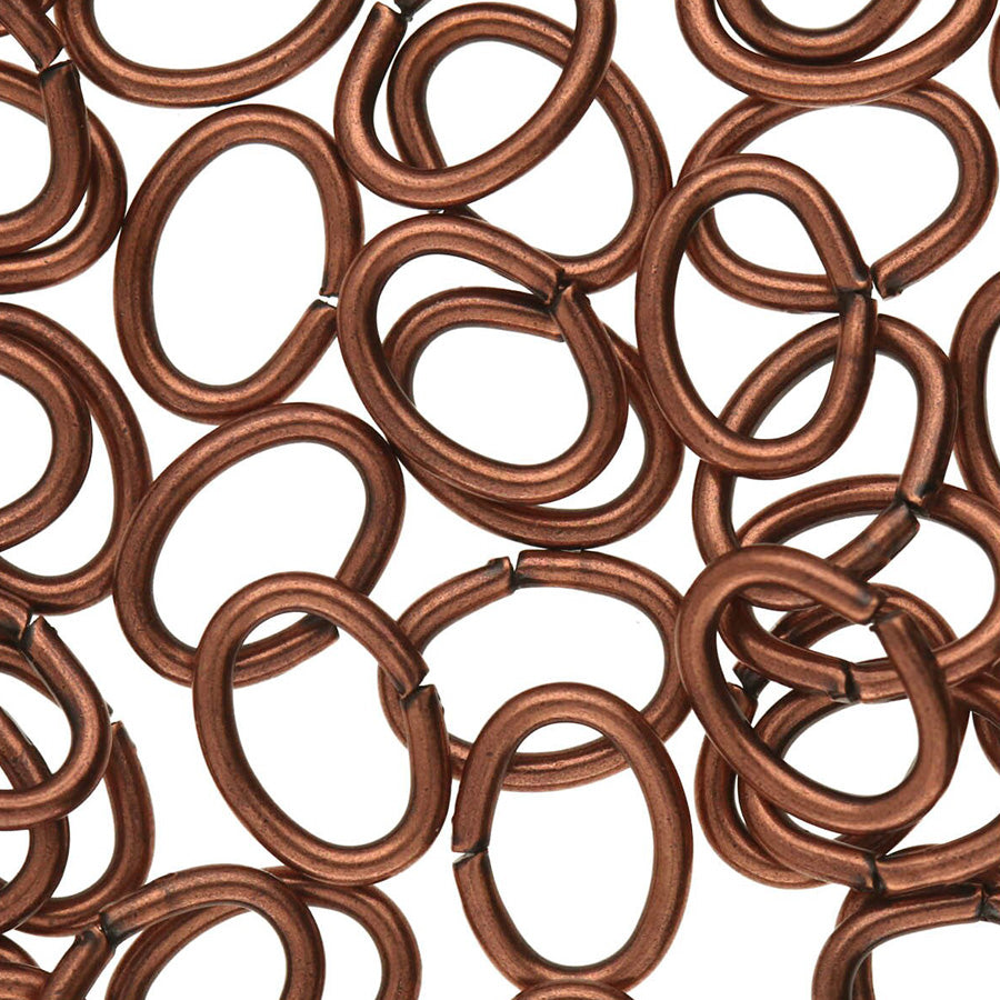 Oval Jump Rings 6x8mm - 144 pcs - Copper Plated Base Metal — Dakota Stones