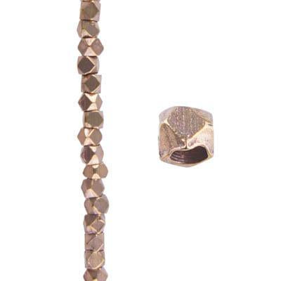 2mm Cornerless Cube Brass Beads — Dakota Stones