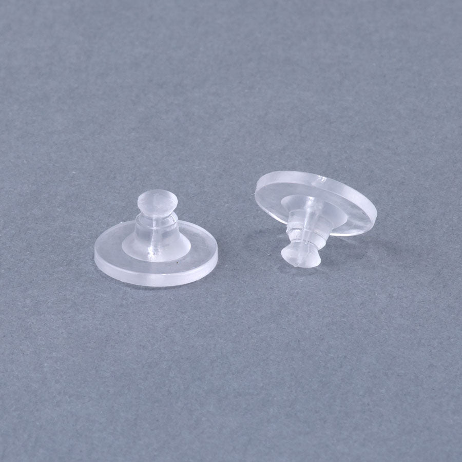Clear Rubber Disc Earring Backs - 100 Pack — Dakota Stones