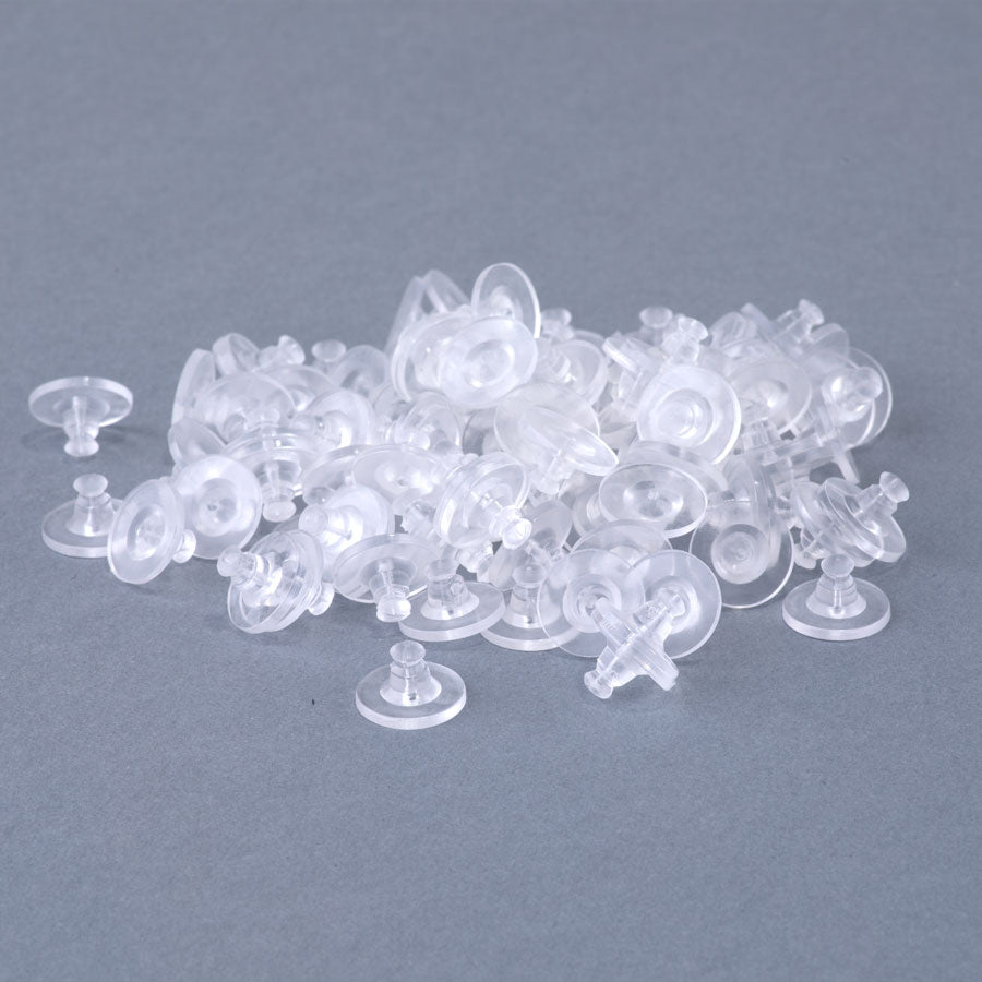 Clear Rubber Disc Earring Backs - 100 Pack – Dakota Stones