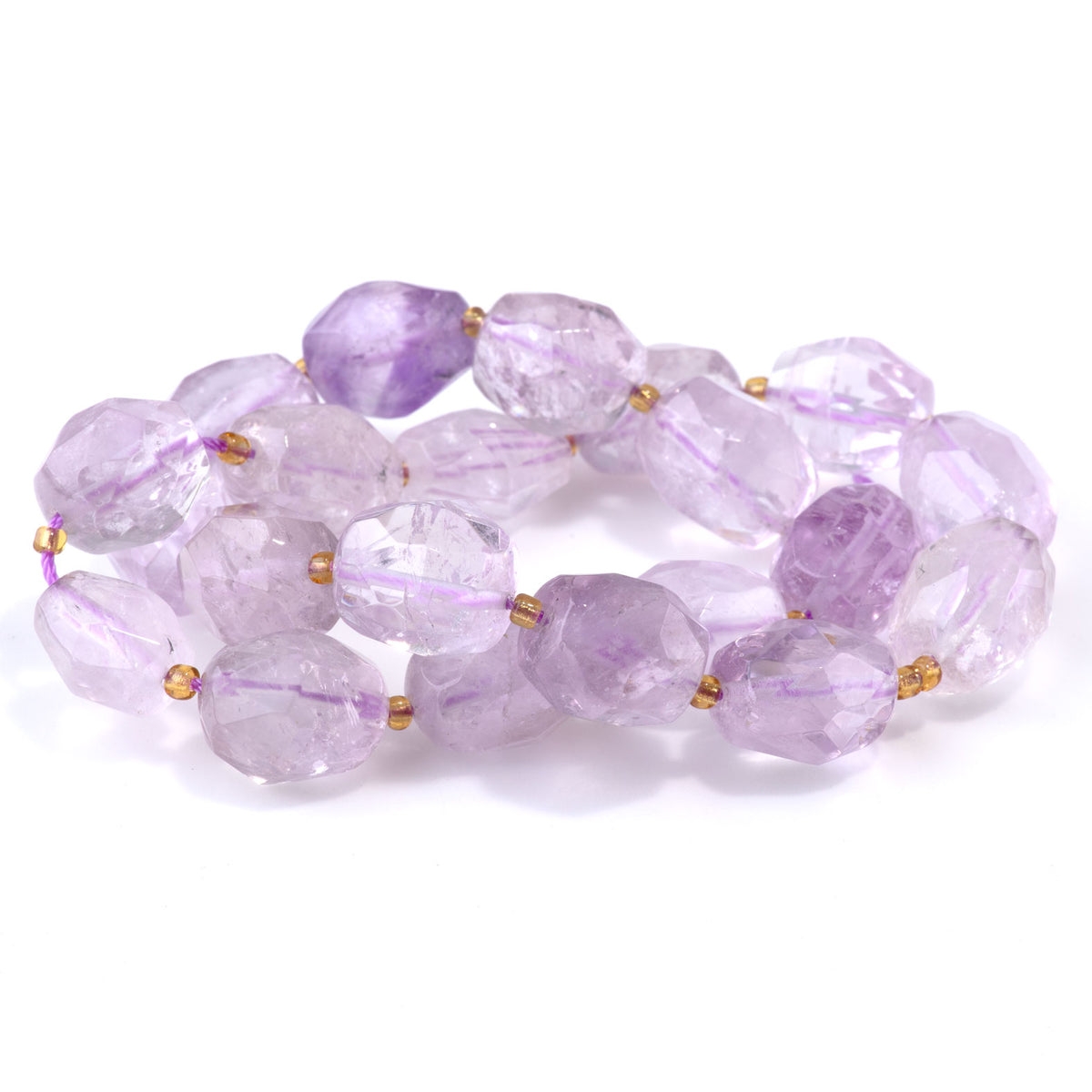Light Amethyst 10x13-14x17mm Tumble Nugget - 15-16 Inch — Dakota Stones