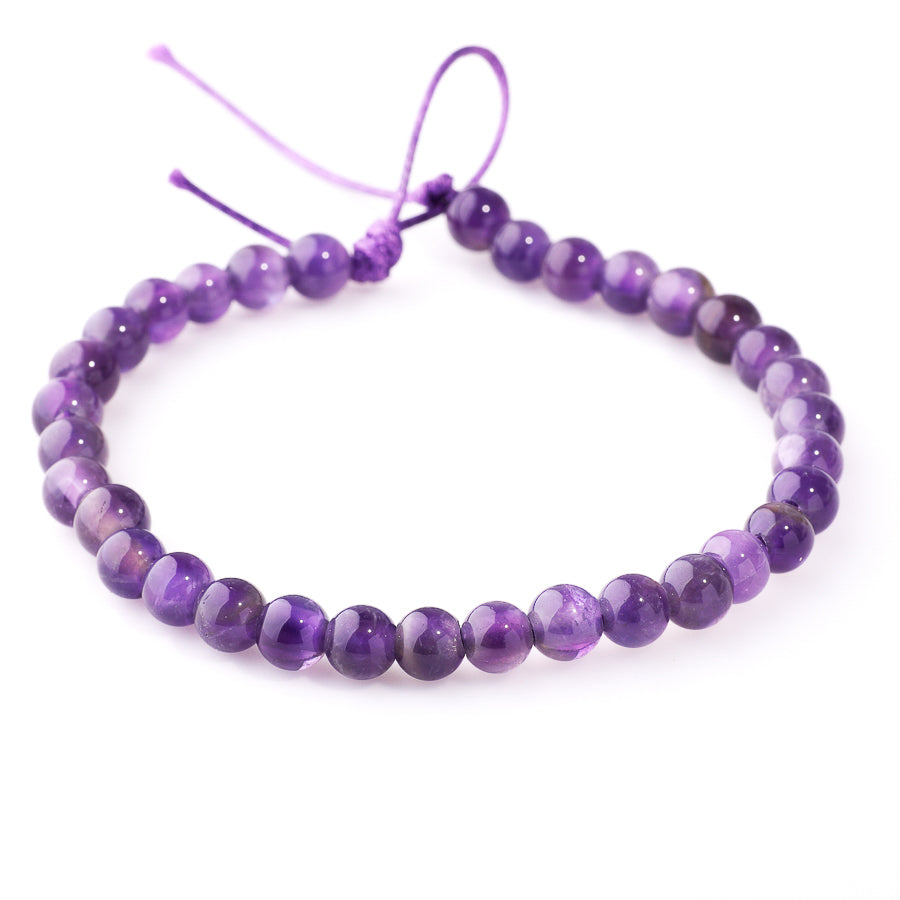 Amethyst 6mm Round - Large Hole Beads — Dakota Stones