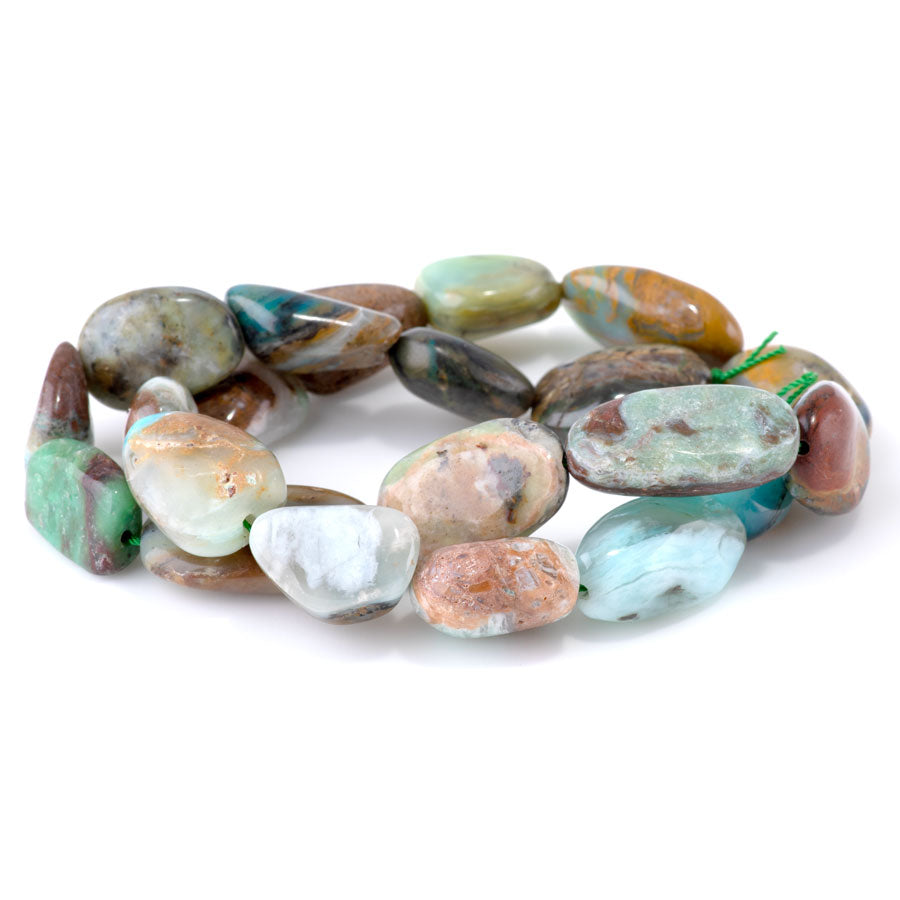 Blue Opal 10x20mm Nugget - 15-16 Inch — Dakota Stones