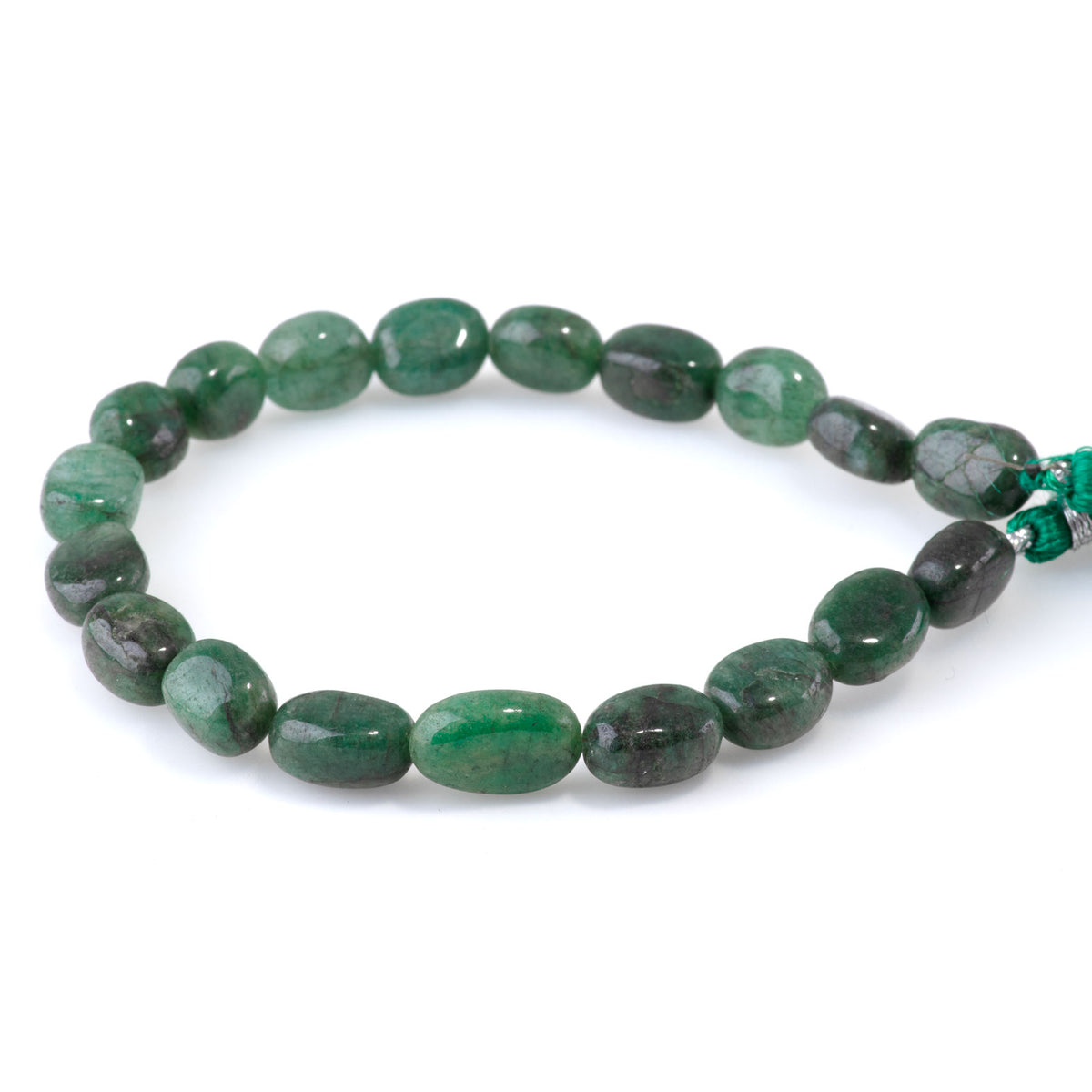 Emerald 5x10-8x14mm Irregular Nugget - 8 Inch — Dakota Stones