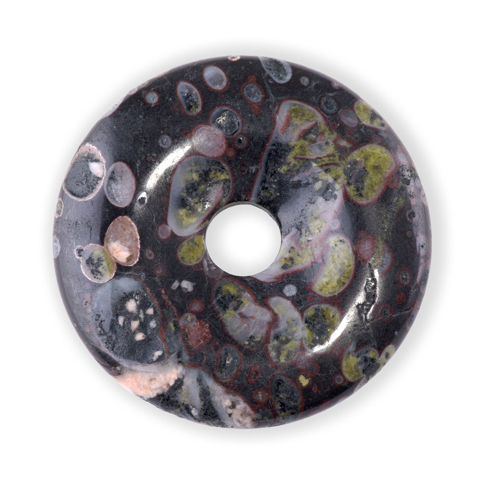 Flower Obsidian 40mm Donut Pendant — Dakota Stones