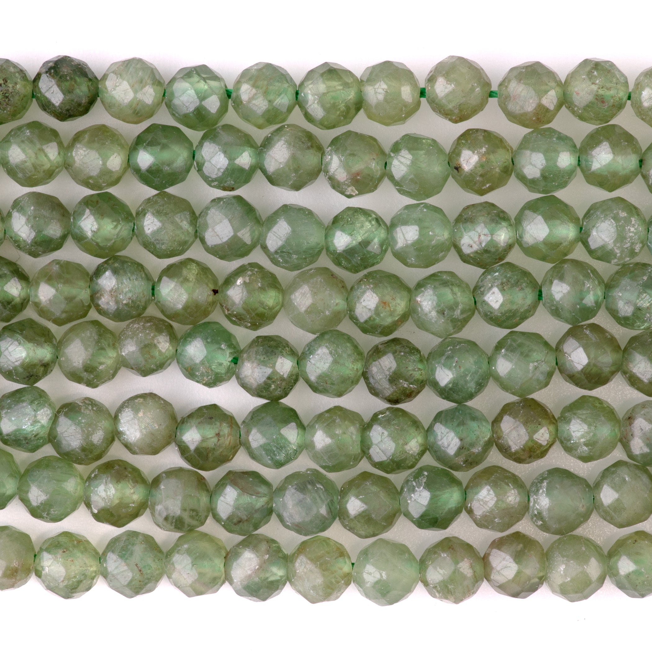 Green Apatite 6mm Faceted Round - 15-16 Inch — Dakota Stones