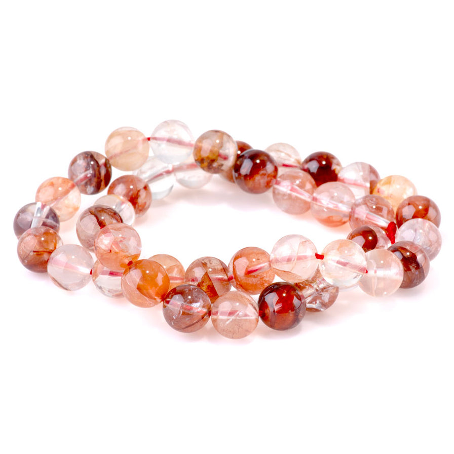 Red Hematoid Quartz 10mm Round AA Grade - 15-16 Inch — Dakota Stones