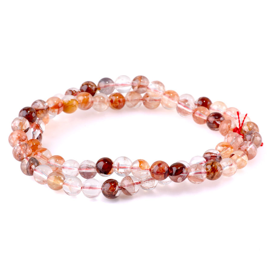 Red Hematoid Quartz 6mm Round AA Grade - 15-16 Inch — Dakota Stones