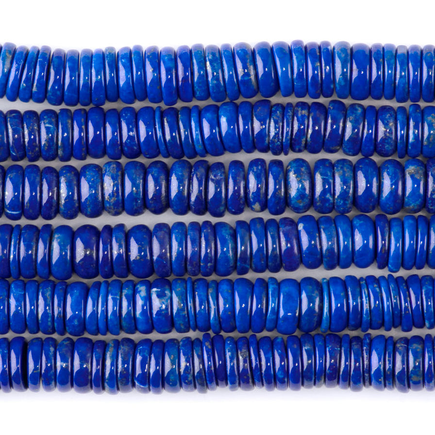 Lapis 2-4x8-9mm Heishi AAA Grade - 15-16 Inch — Dakota Stones