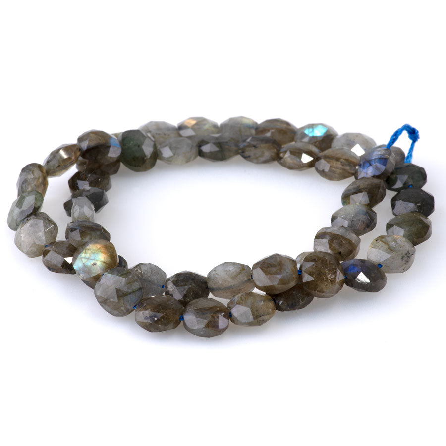 Labradorite 8mm Faceted Puff Square A Grade - 15-16 Inch — Dakota Stones