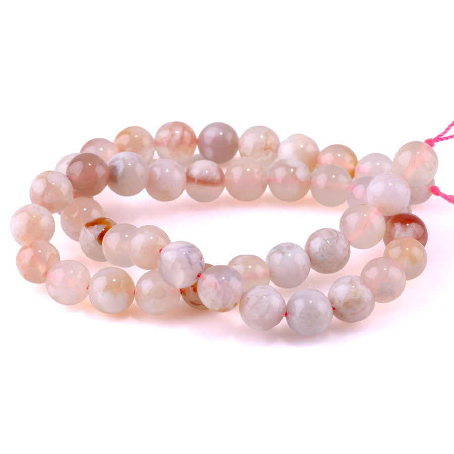 Sakura Lodalite Quartz 8mm Round - 15-16 Inch — Dakota Stones