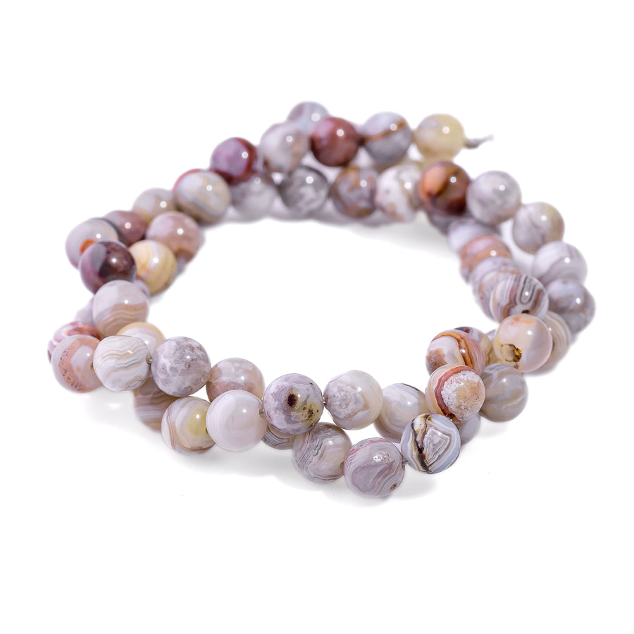 Mexican Laguna Lace Agate 6mm Round - 15-16 inch – Dakota Stones