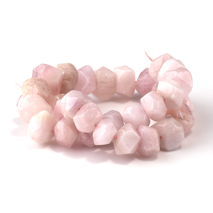 SHOW Morganite 10x15-15x18mm Faceted Nugget - 15-16 Inch — Dakota Stones