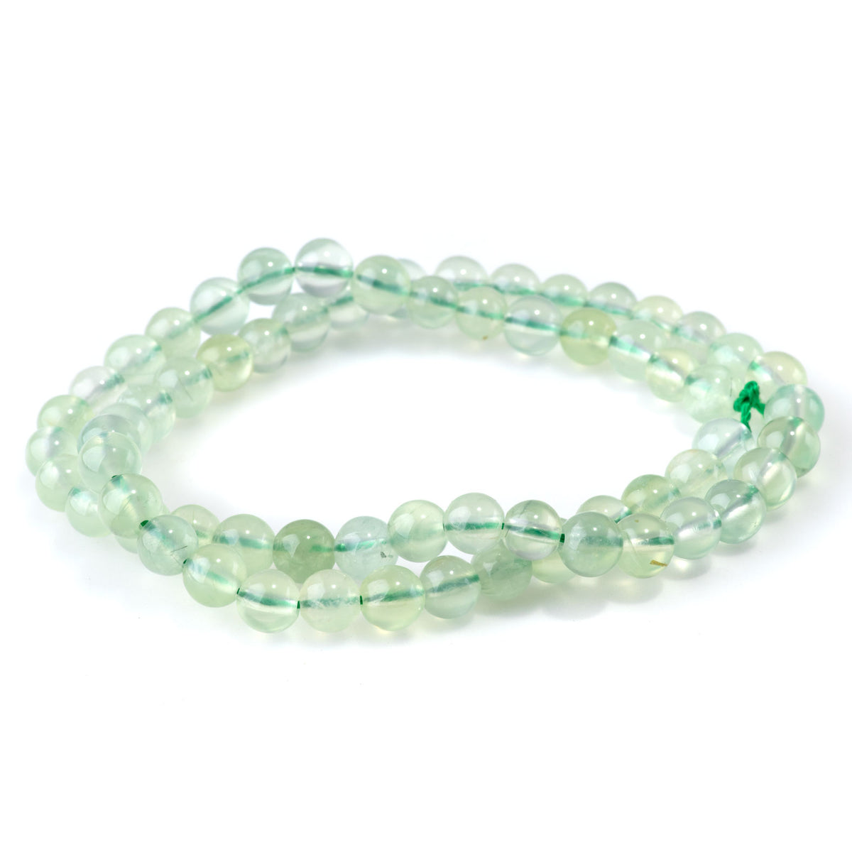 Prehnite 6mm Round AAA Grade - 15-16 Inch — Dakota Stones