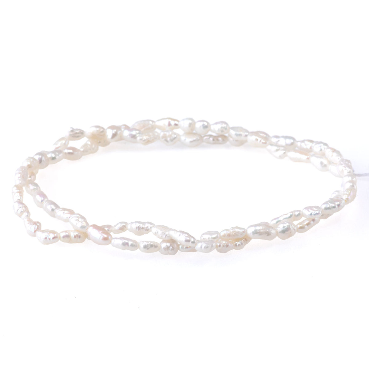 Freshwater Pearl 3-5mm White Crispy Rice - 15-16 Inch — Dakota Stones