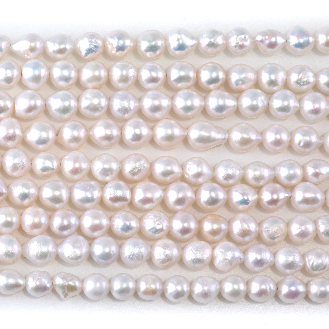 Freshwater Pearl 5-6mm White Potato Beads - 15-16 Inch — Dakota Stones