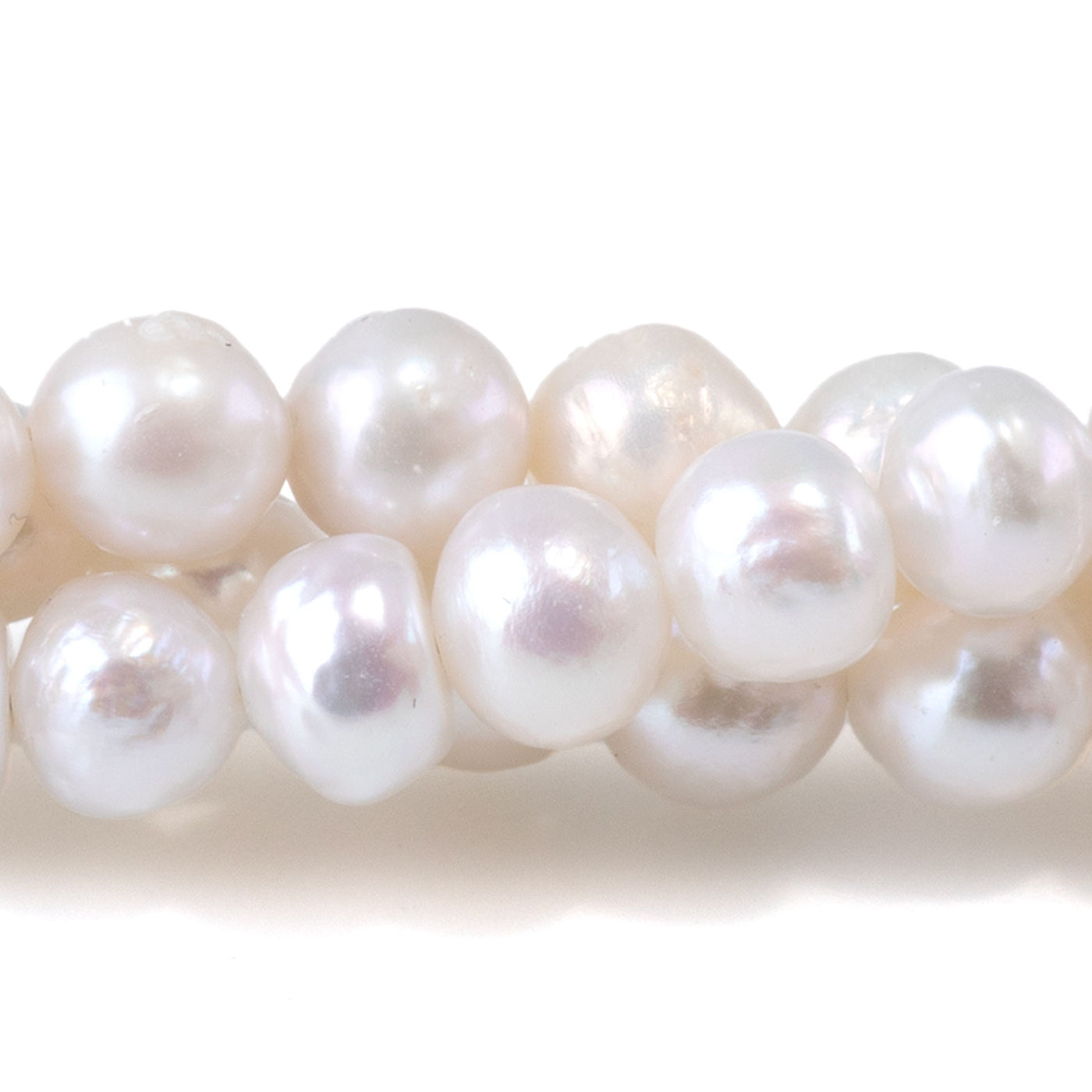 Freshwater Pearl 5-6mm White Potato Beads - 15-16 Inch — Dakota Stones