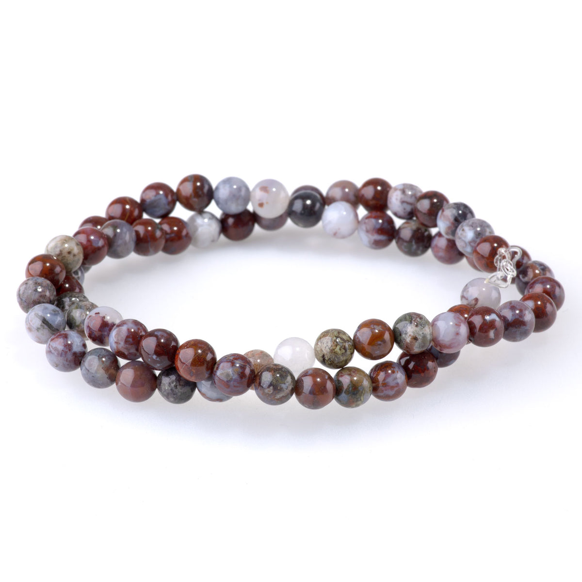 Red Lightning Agate 6mm Round - 15-16 inch — Dakota Stones