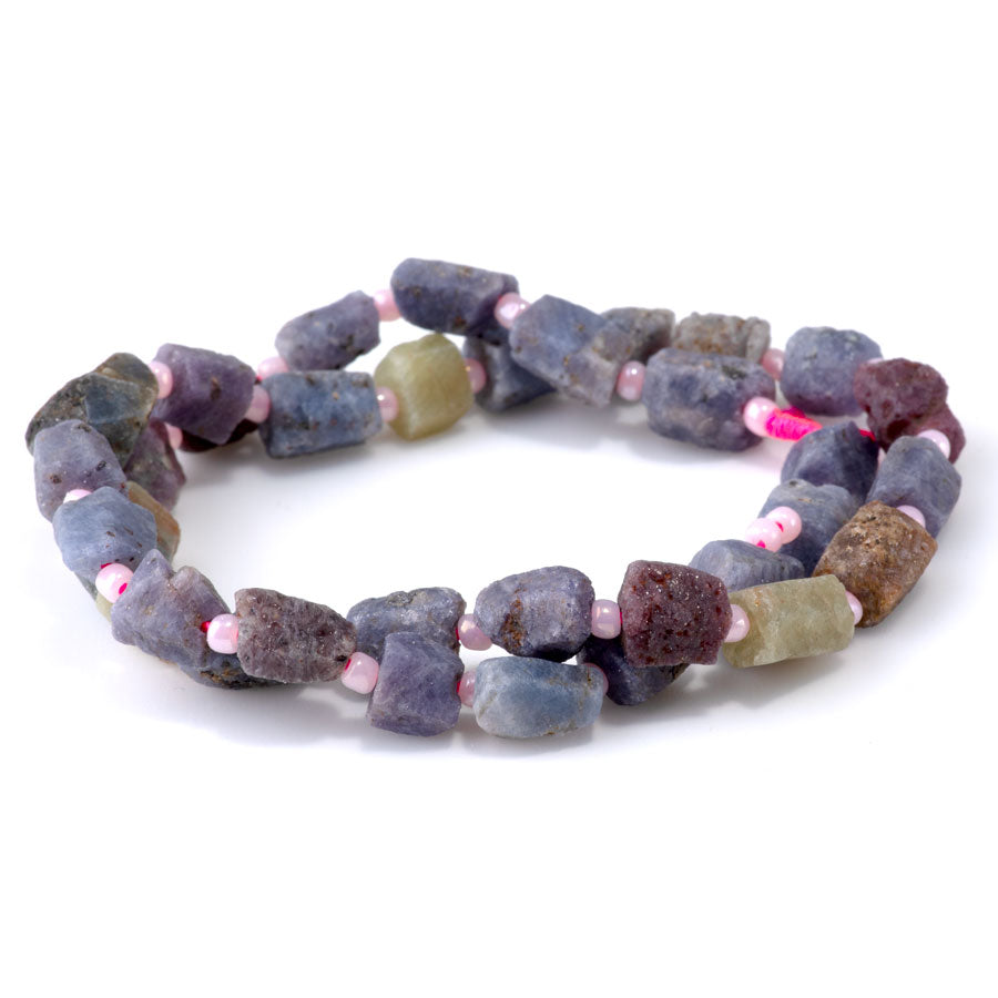 Ruby and Sapphire 8x12mm Rough Tube A Grade - 15-16 Inch — Dakota Stones