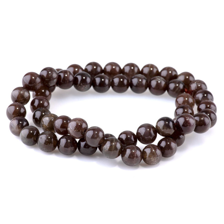 Scapolite Cat's Eye Red 8mm Round - 15-16 Inch — Dakota Stones