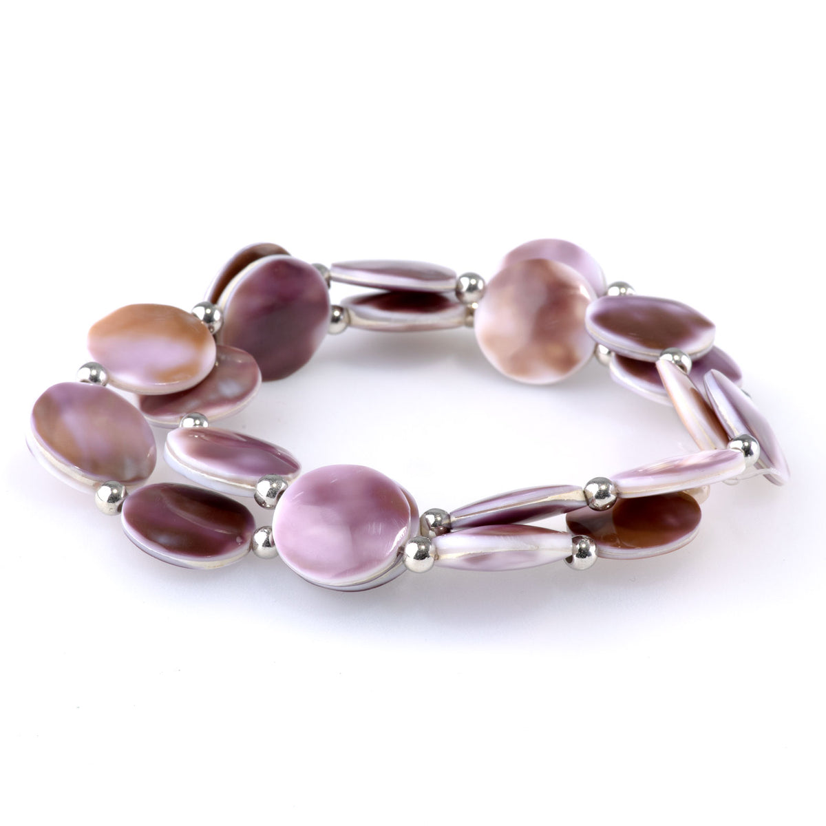 Purple Cowrie Shell 15mm Coin - 15-16 Inch — Dakota Stones