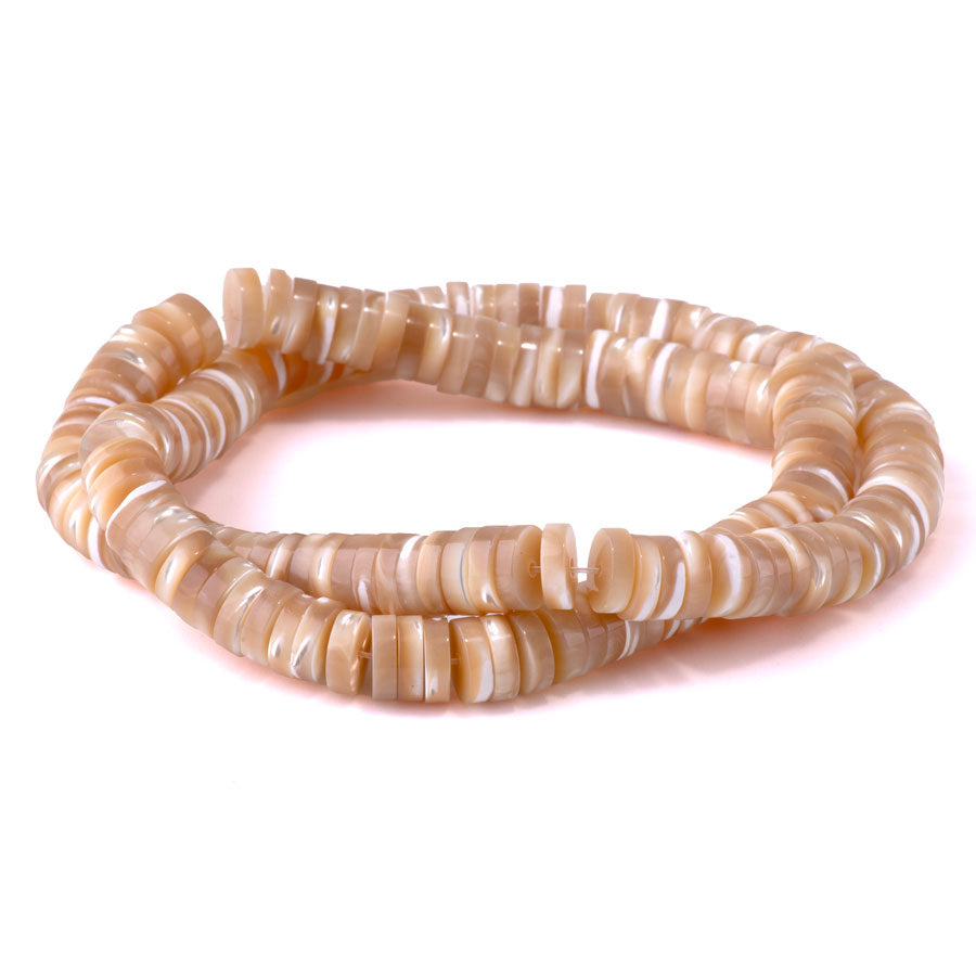 Troca Shell 8mm Heishi - 15-16 Inch — Dakota Stones