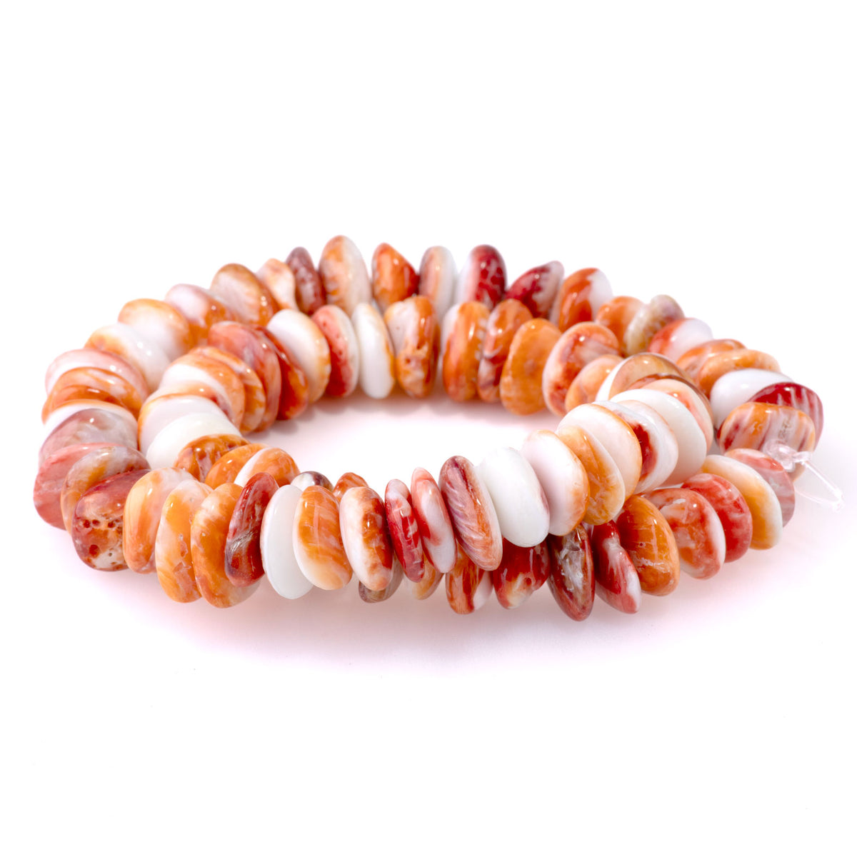 Spiny Oyster 12mm Free Form Rondelle - 15-16 Inch — Dakota Stones