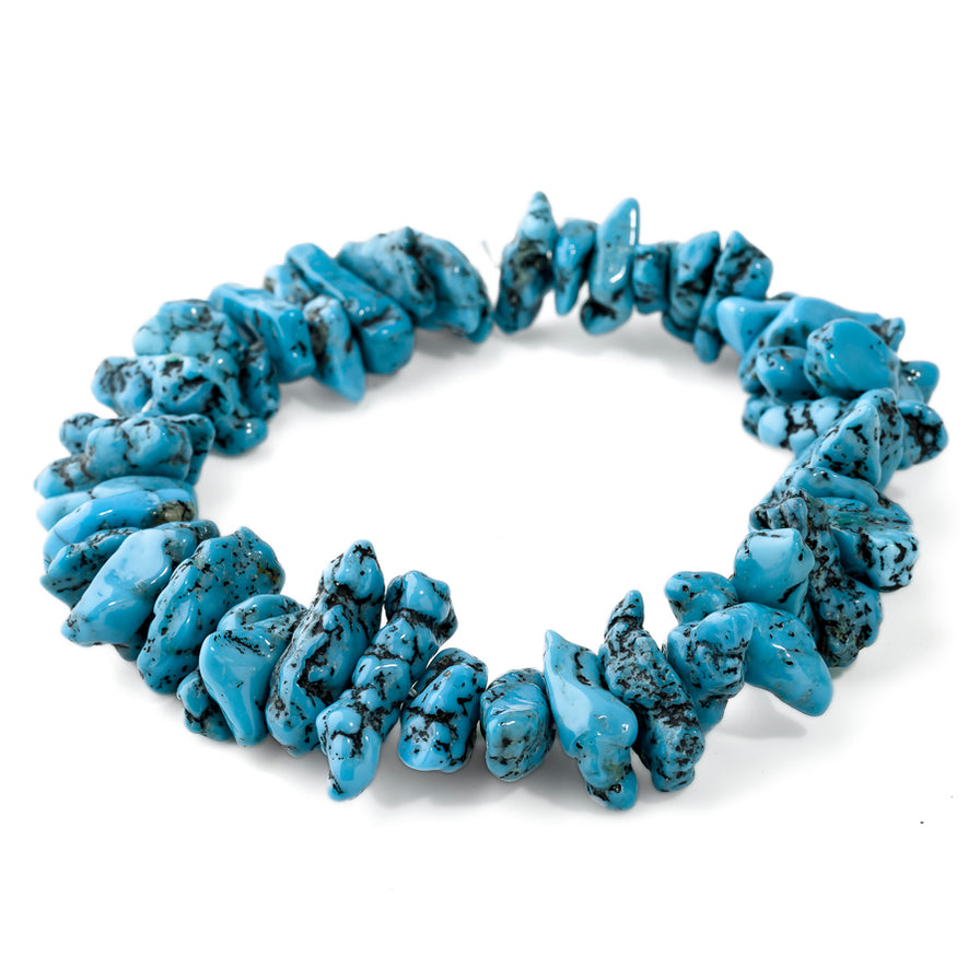Kingman Turquoise 15-20mm Chip Blue 9-10 Inch Strands- Limited Edition ...