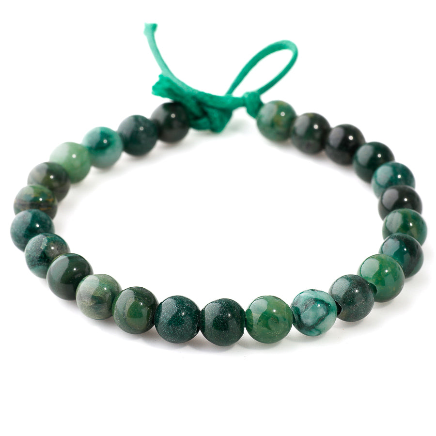 Verdite 8mm Round - Large Hole Beads — Dakota Stones