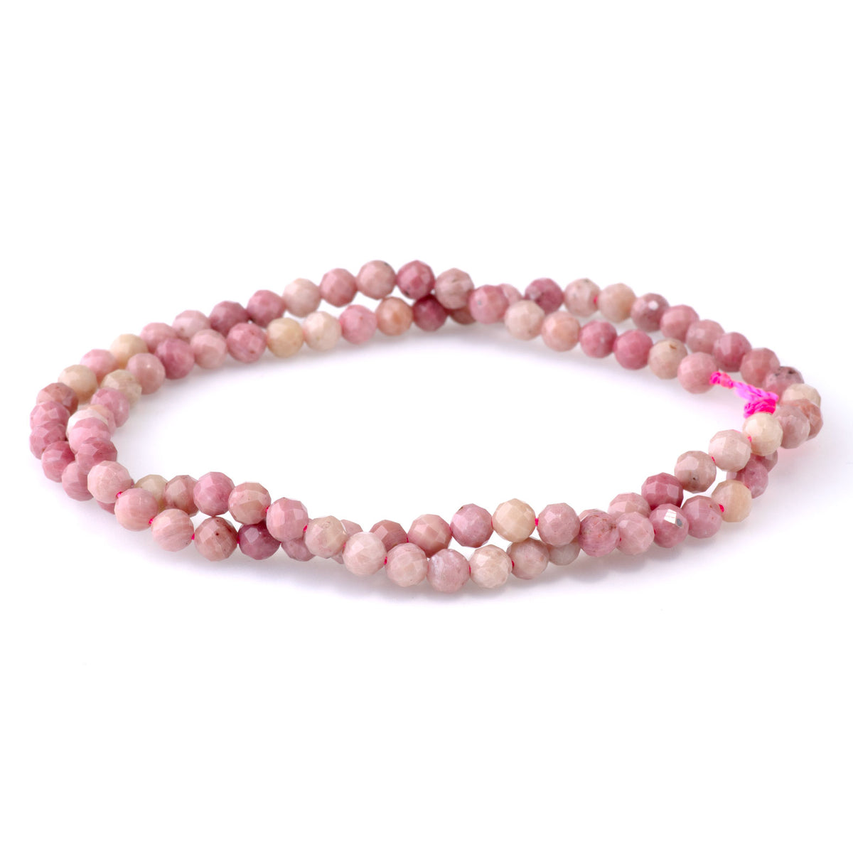 Wood Rhodonite 4mm Microfaceted Round - 15-16 Inch — Dakota Stones