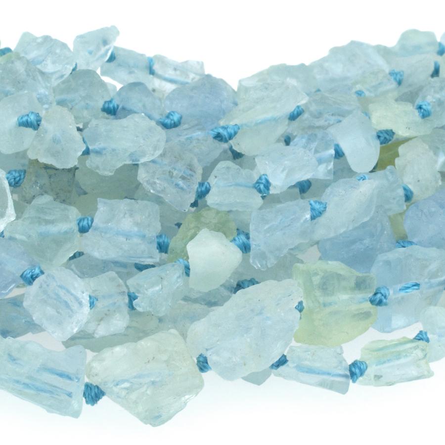 Aquamarine 6-8mm Rough Nugget 15-16 Inch - CLEARANCE — Dakota Stones