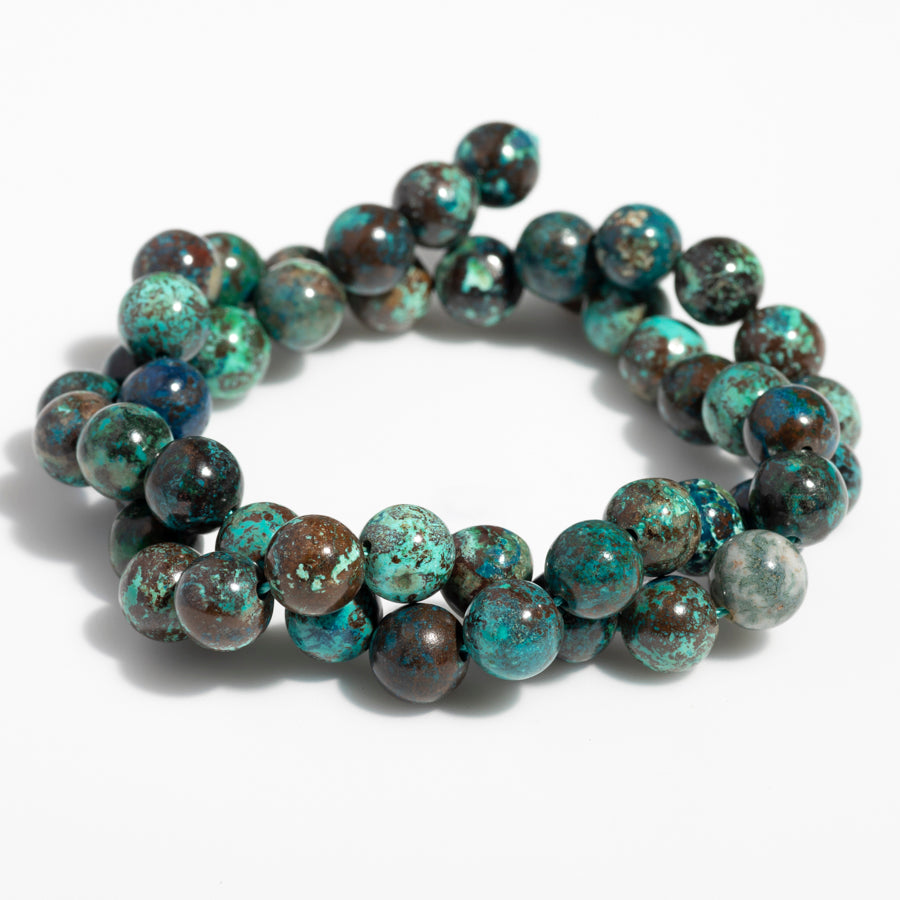 Azurite 8mm Round AA Grade - 15-16 Inch — Dakota Stones