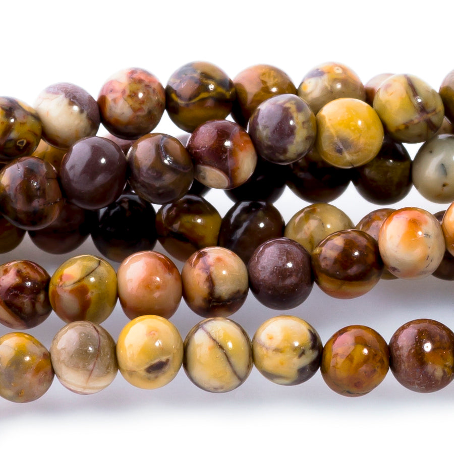 Birds Eye Rhyolite 4mm Round - 15-16 Inch – Dakota Stones