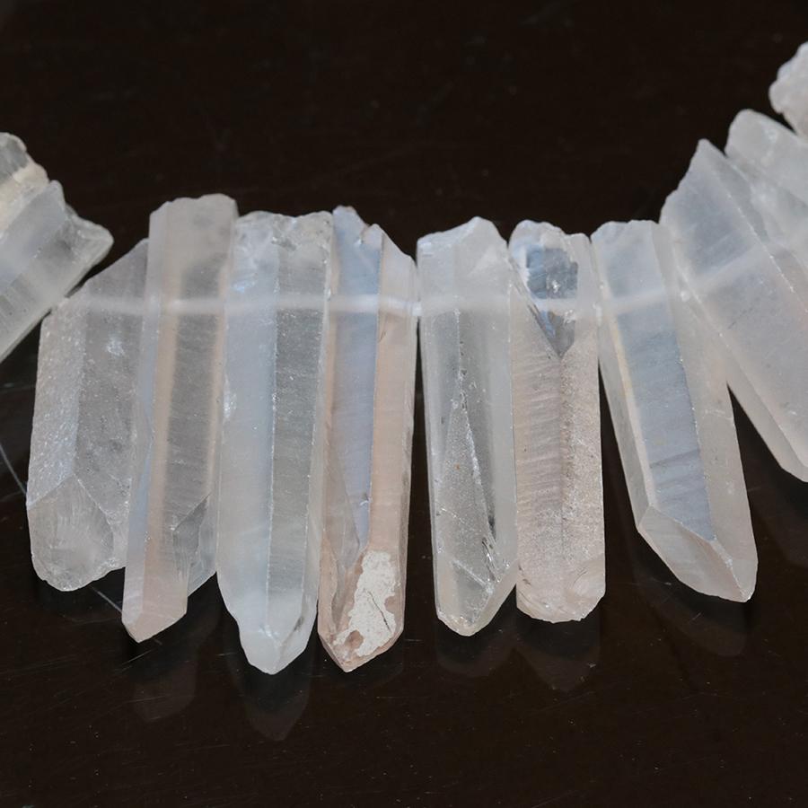 LIGHT Peach Crystal Quartz 6x16-8x38mm Points 15-16 Inch – Dakota Stones