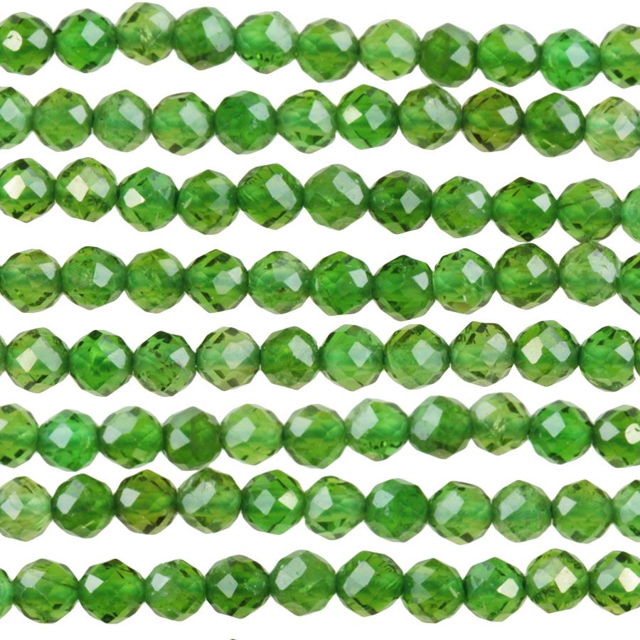 Diopside 2mm Faceted Round AAA Grade 15-16 Inch — Dakota Stones