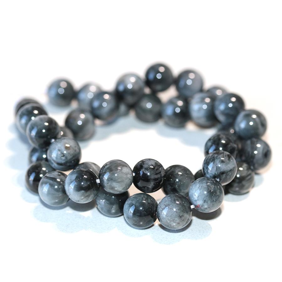 Eagle Eye Stone (A) 10mm Round - 15-16 Inch — Dakota Stones