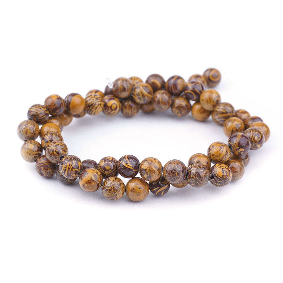 Elephant Skin Jasper Natural 6mm Round A Grade - 15-16 Inch — Dakota Stones