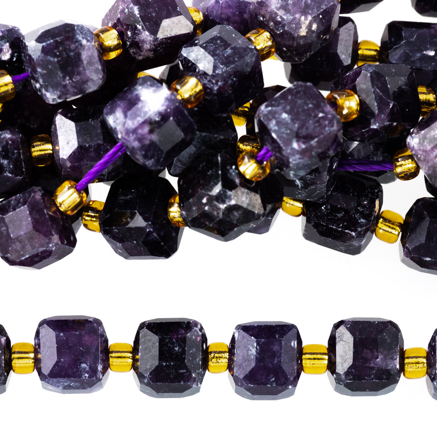 Lepidolite Natural 6-7mm Table Cut Cube - 15-16 Inch – Dakota Stones