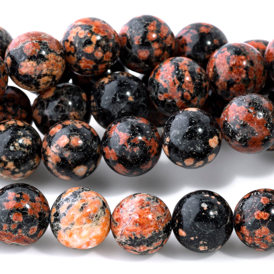 Mexican Red Snowflake Jasper 10mm Round - 15-16 Inch – Dakota Stones