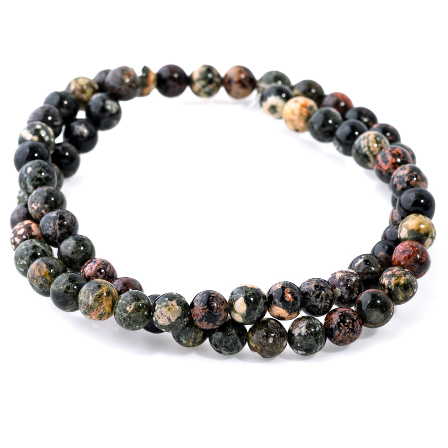 Mexican Red Snowflake Jasper 6mm Round - 15-16 Inch — Dakota Stones