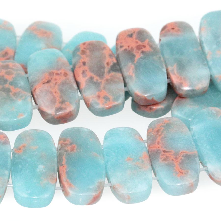 Powder Blue Impression Jasper 10x20mm Double Drill 8-Inch - CLEARANCE ...