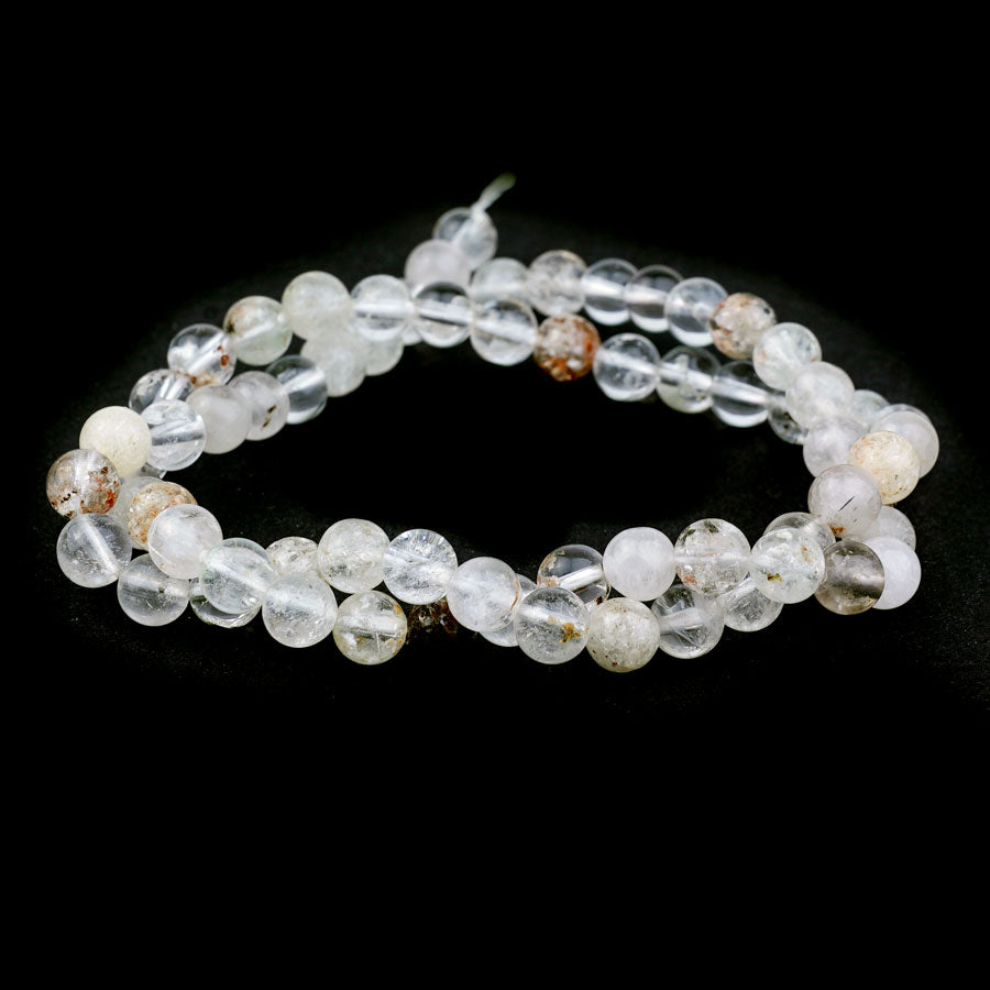Snowflake Phantom Quartz Natural 6mm Round - 15-16 Inch – Dakota Stones