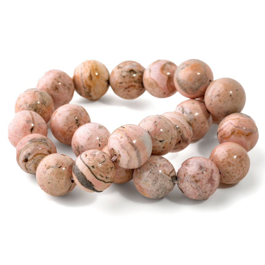 Peruvian Rhodochrosite 16mm Round - 15-16 Inch – Dakota Stones