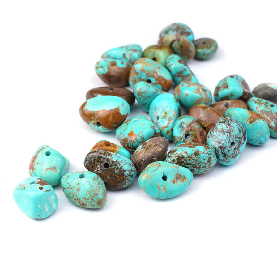Nevada #8 Turquoise 10-20mm Nugget with 2mm Hole Size - Single Bead ...