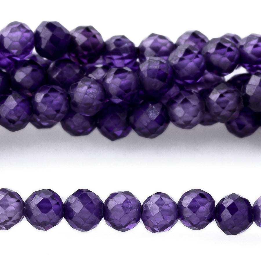 Cubic Zirconia Purple 3mm Round Faceted - 15-16 Inch – Dakota Stones